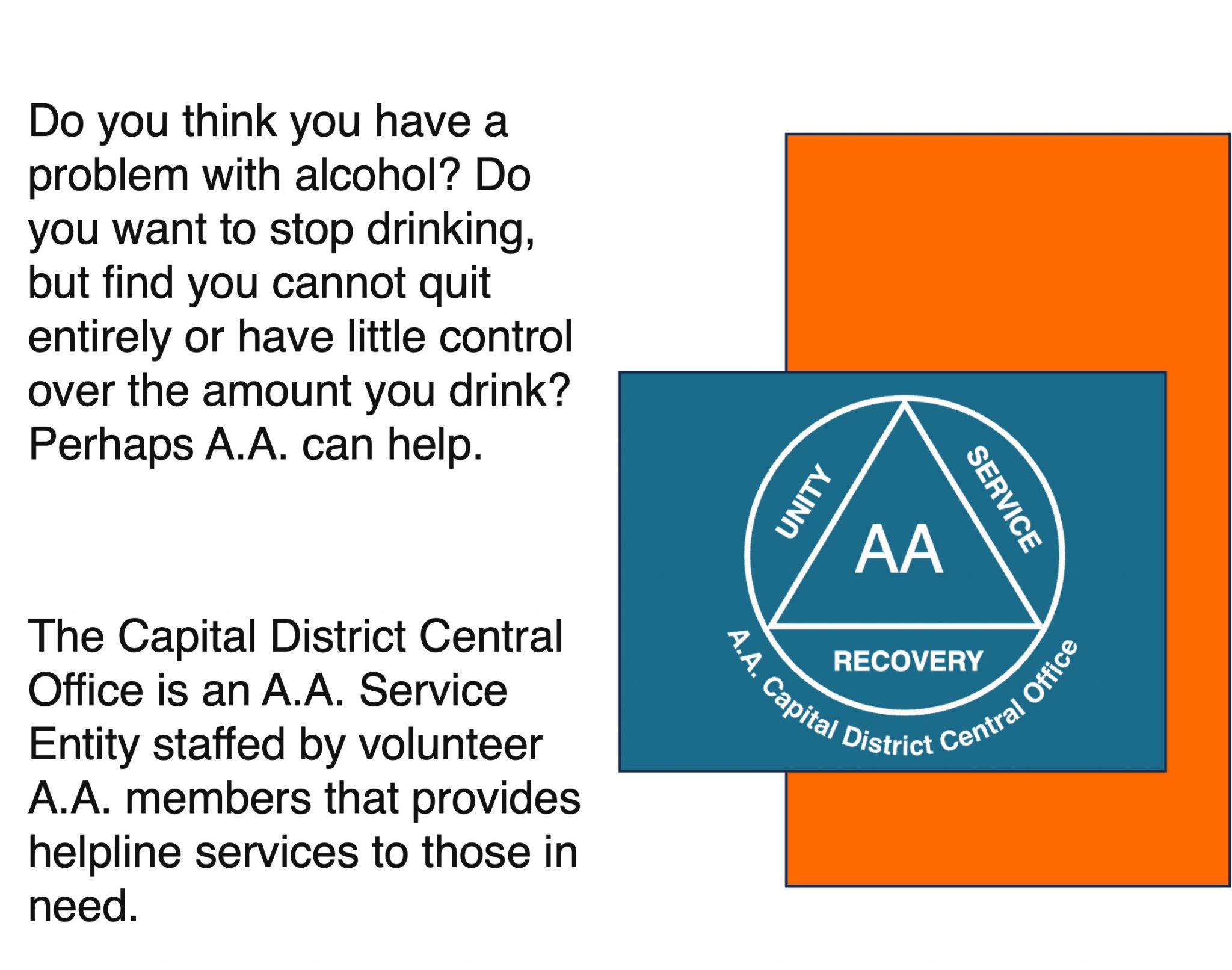 Alcoholics Anonymous Helpline services Albany New York - CDCO